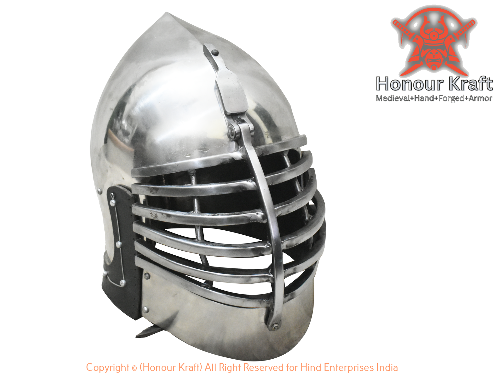 Medieval Steel combat buhurt Helmet Wolf rib battle combat steel fighting helmet - Medieval ...