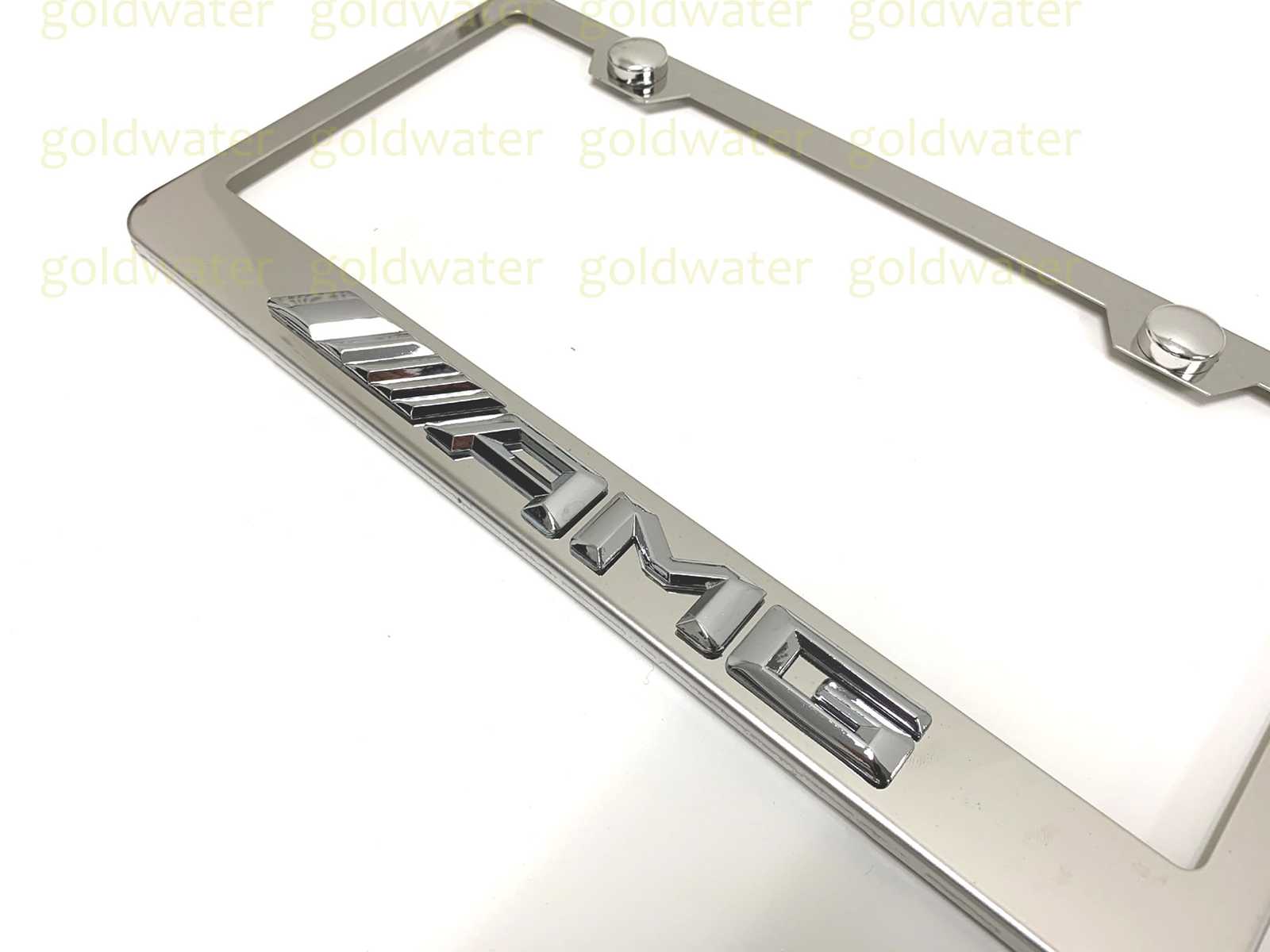 3D ////AMG Badge Emblem Stainless Steel Chrome Metal License Plate ...