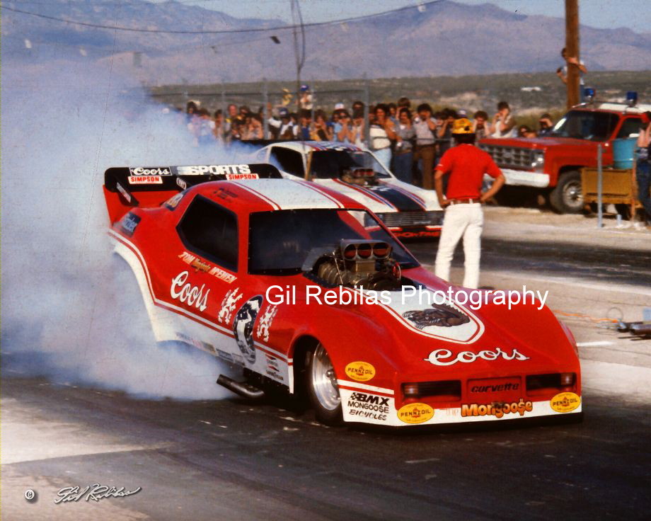 8x10 Color Drag Racing Photo Tom McEwen Coors Corvette Funny Car 1982 ...
