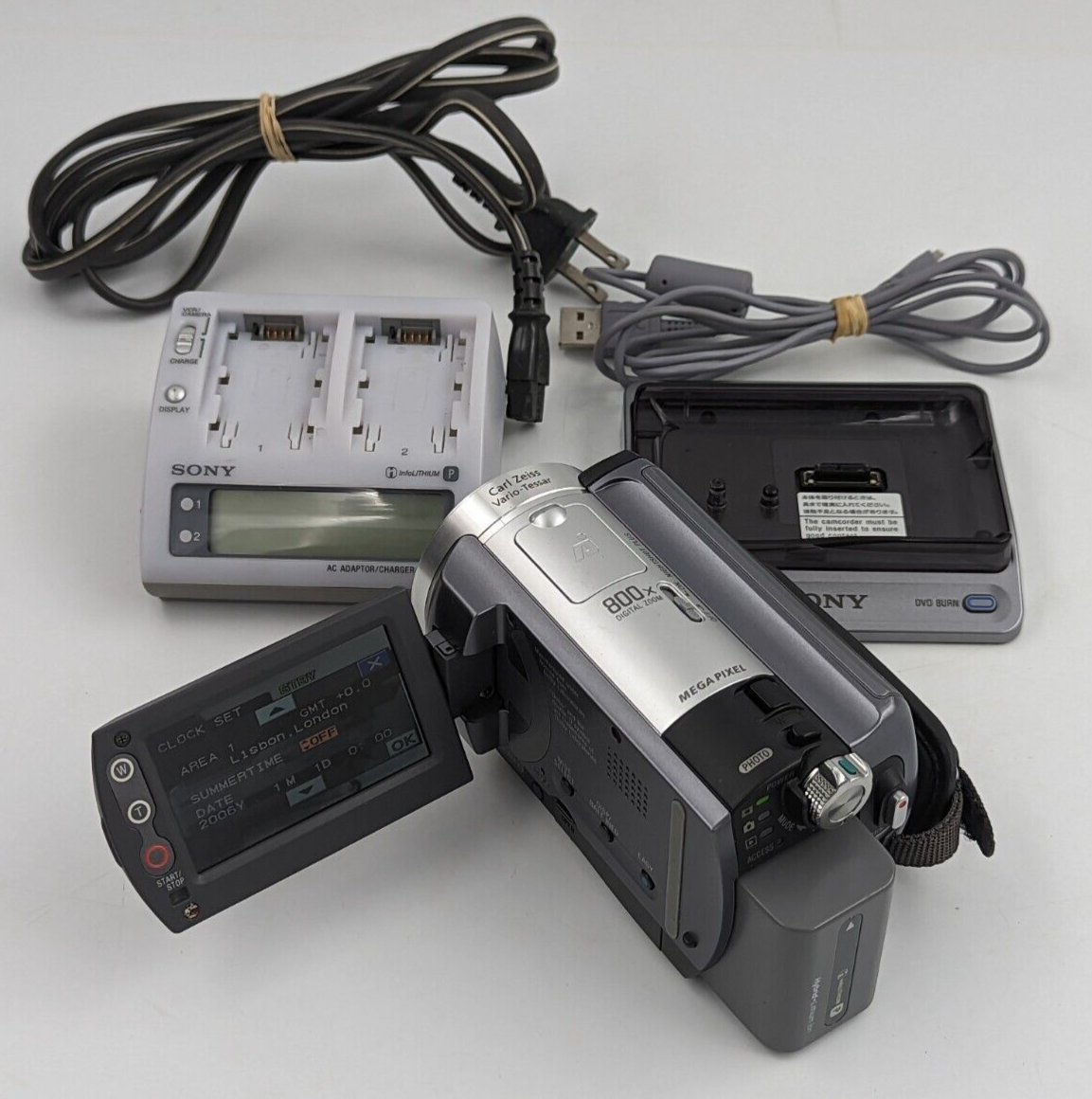 Sony DCR-SR80E 60GB 800x Digital Zoom Handycam Video Camera Recorder AS IS - Camcorders