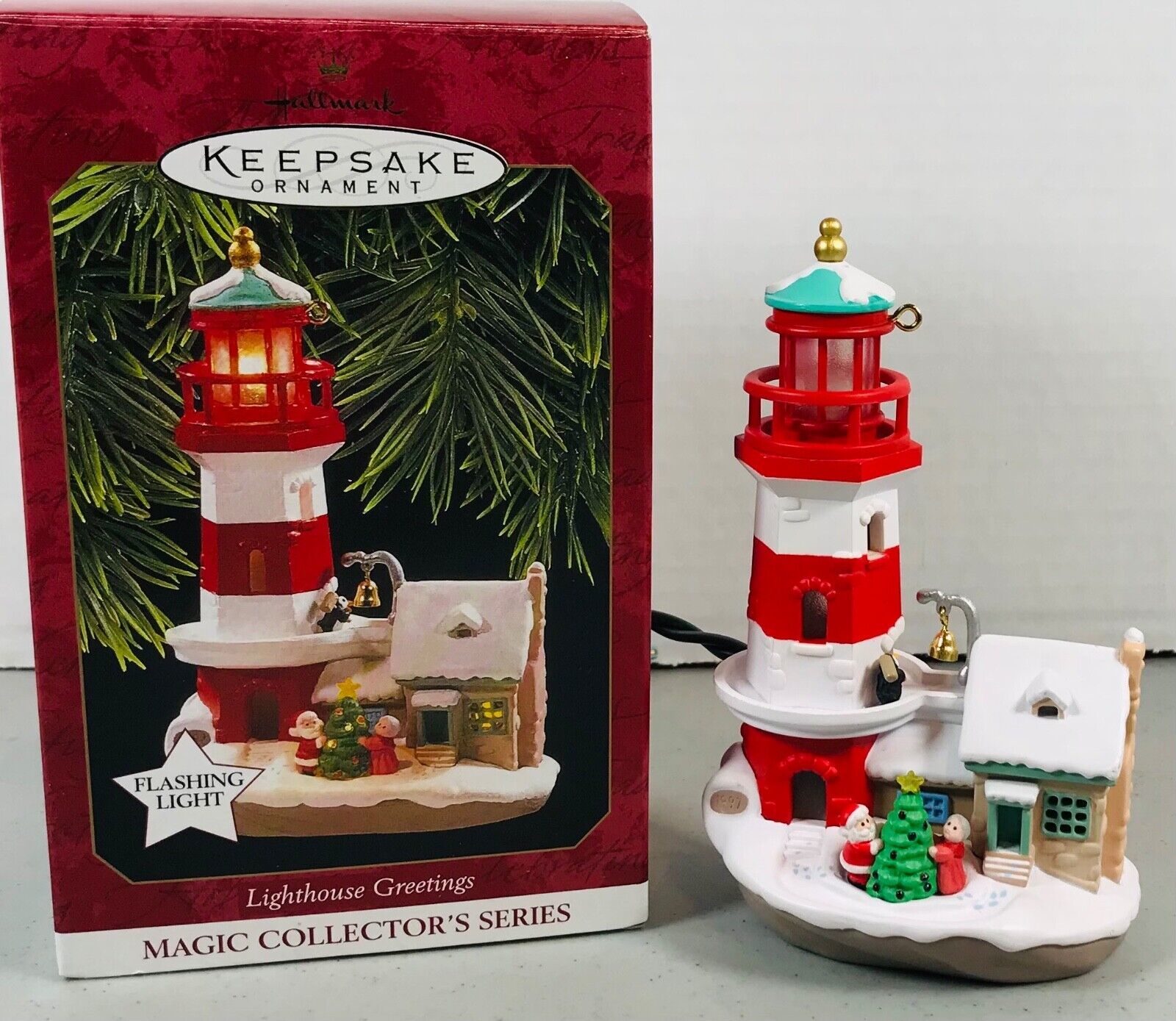 Hallmark Keepsake Ornament - Lighthouse Greetings - Flashing Light ...