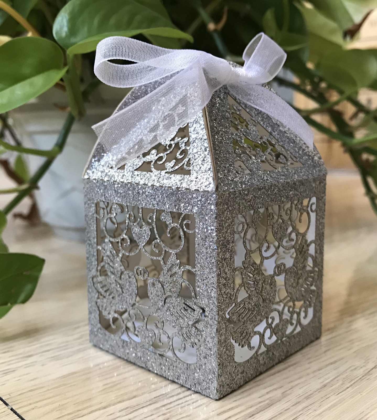 Glitter Paper 100pcs Laser Cut Wedding Favor Boxes,Chocoate Gift ...