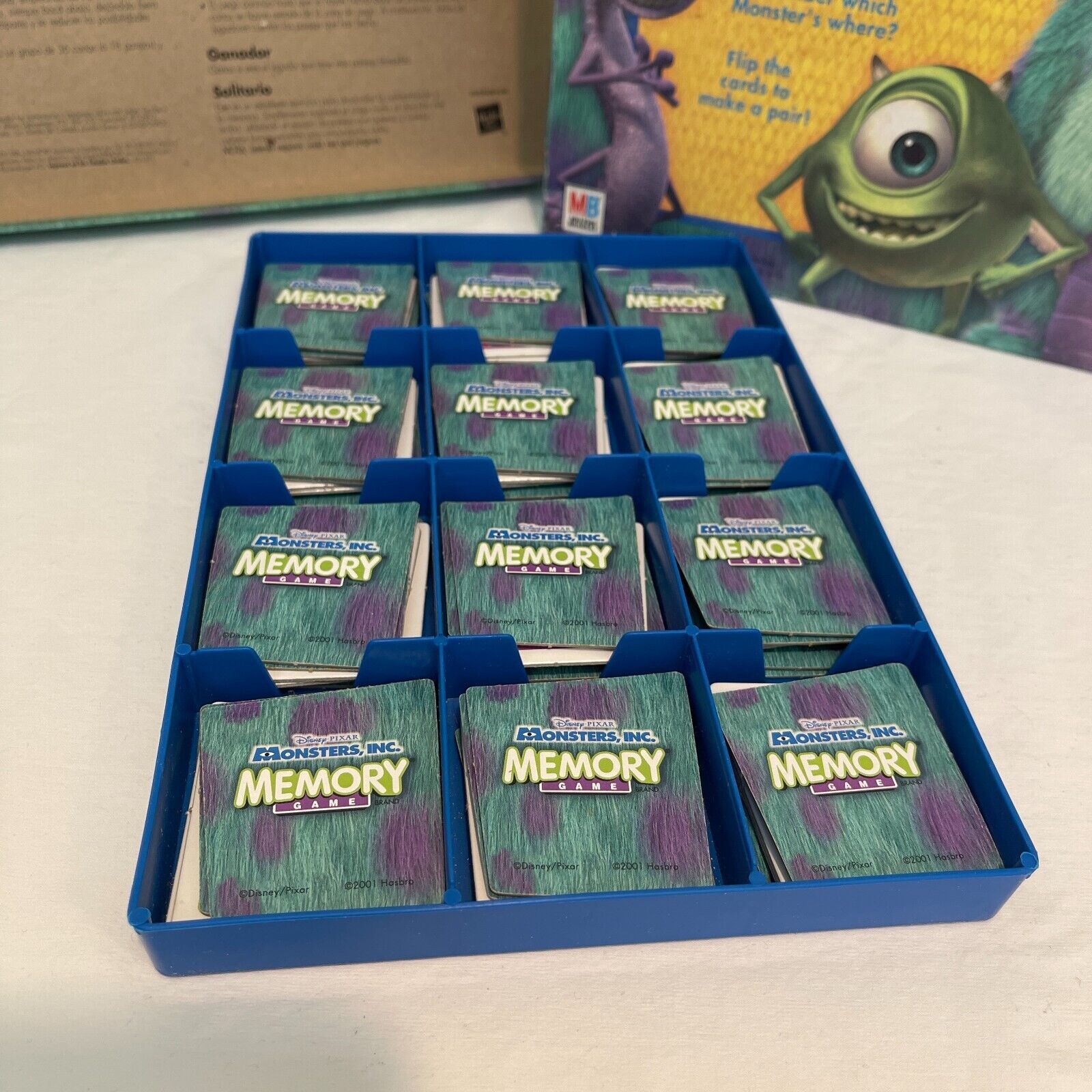 Monsters Inc. Memory Game 2001 Milton Bradley Disney Pixar Sully Mike ...