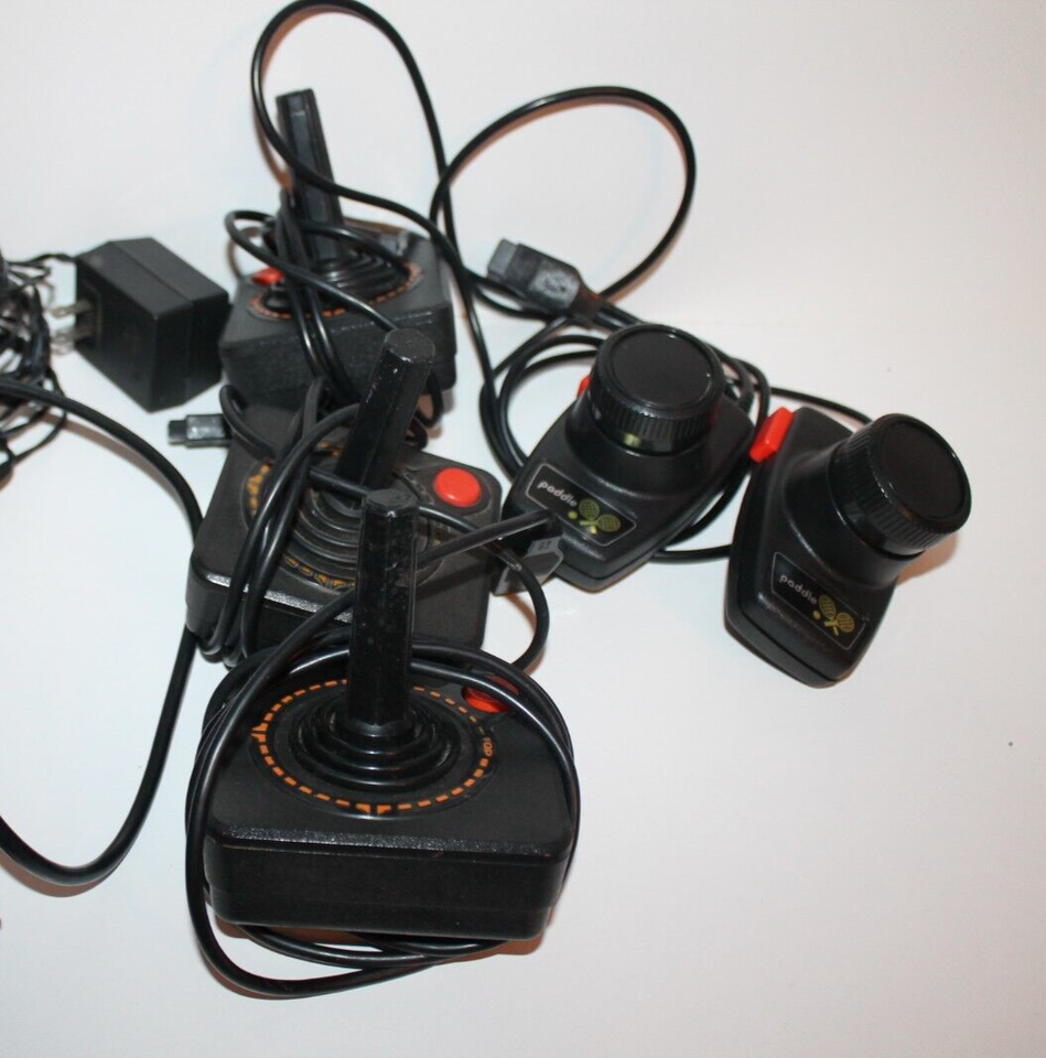 Atari 2600 Console System with Controllers Paddles Wood Grain - Video Game Consoles