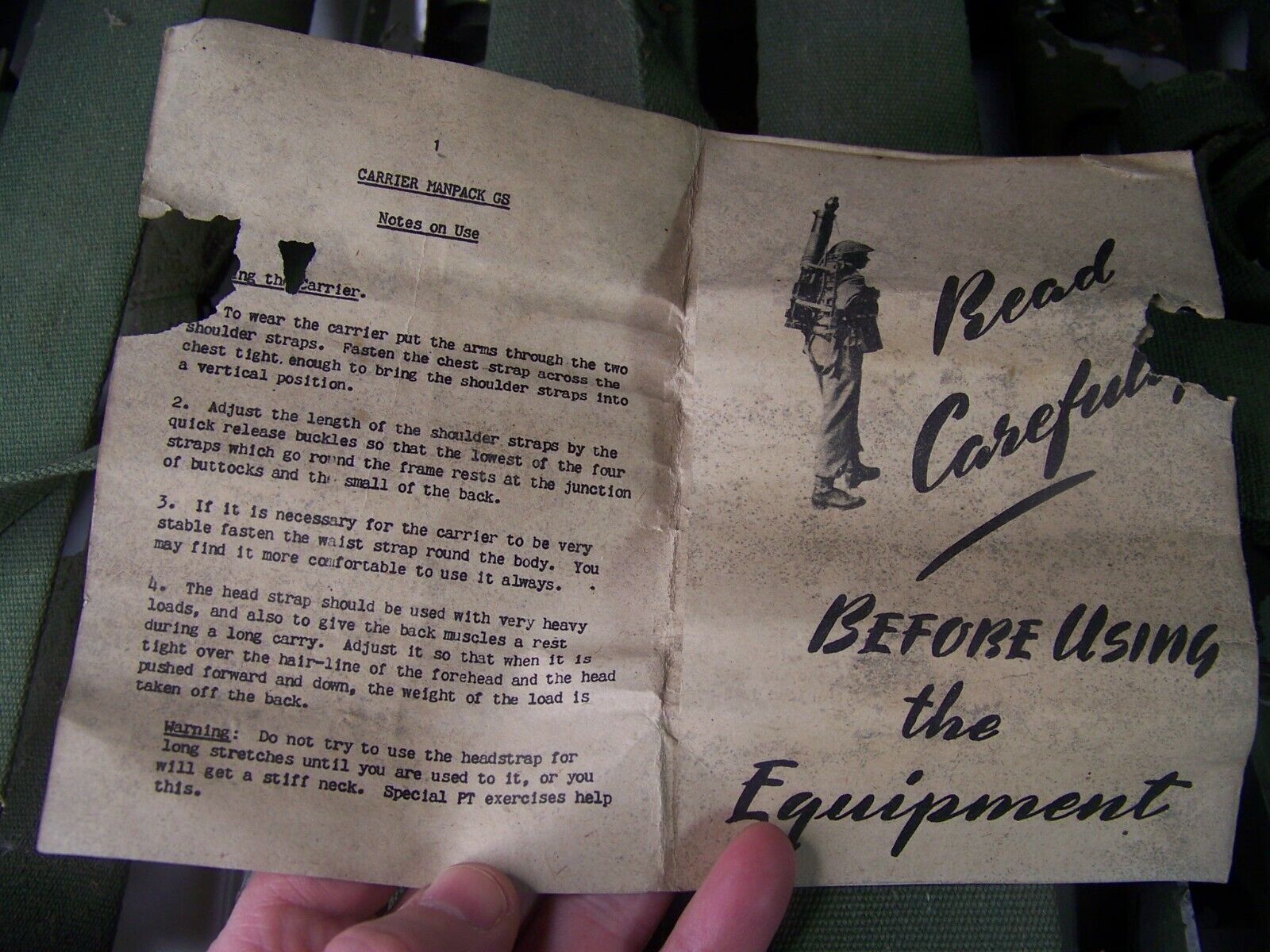 US Army Carrier Manpack GS Military Back Pack Frame AF0034 - Army