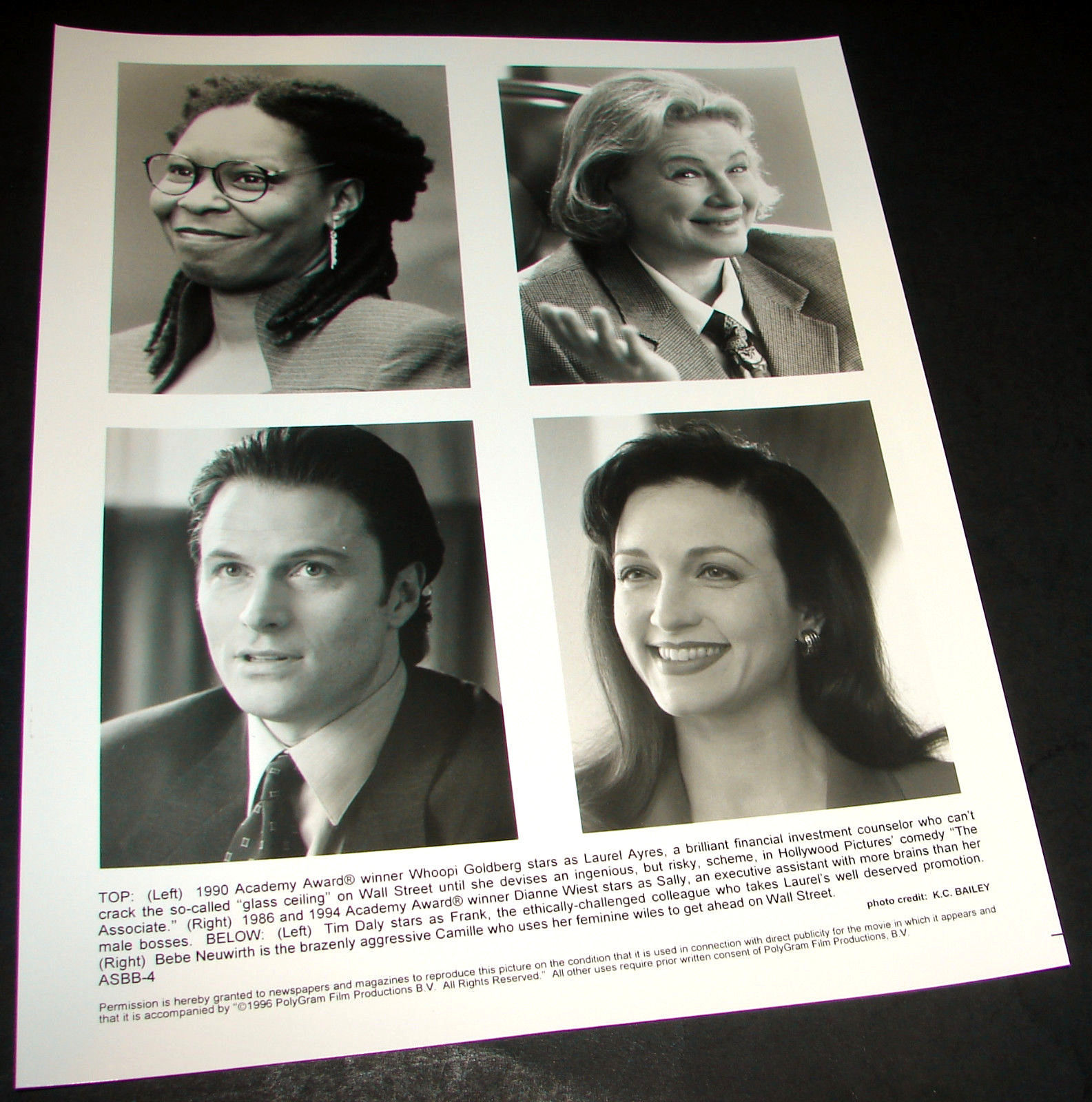 1996 THE ASSOCIATE Movie Press Photo Whoopi Goldberg Diane Wiest Bebe ...