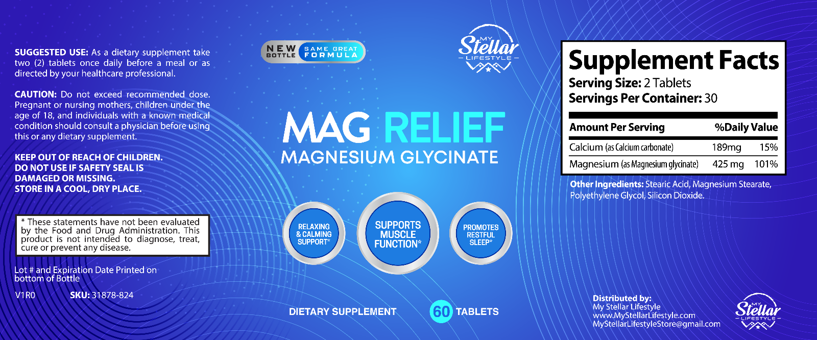 10 Pack Mag Relief, apoya la función muscular y relajante-60 Tabletas ...