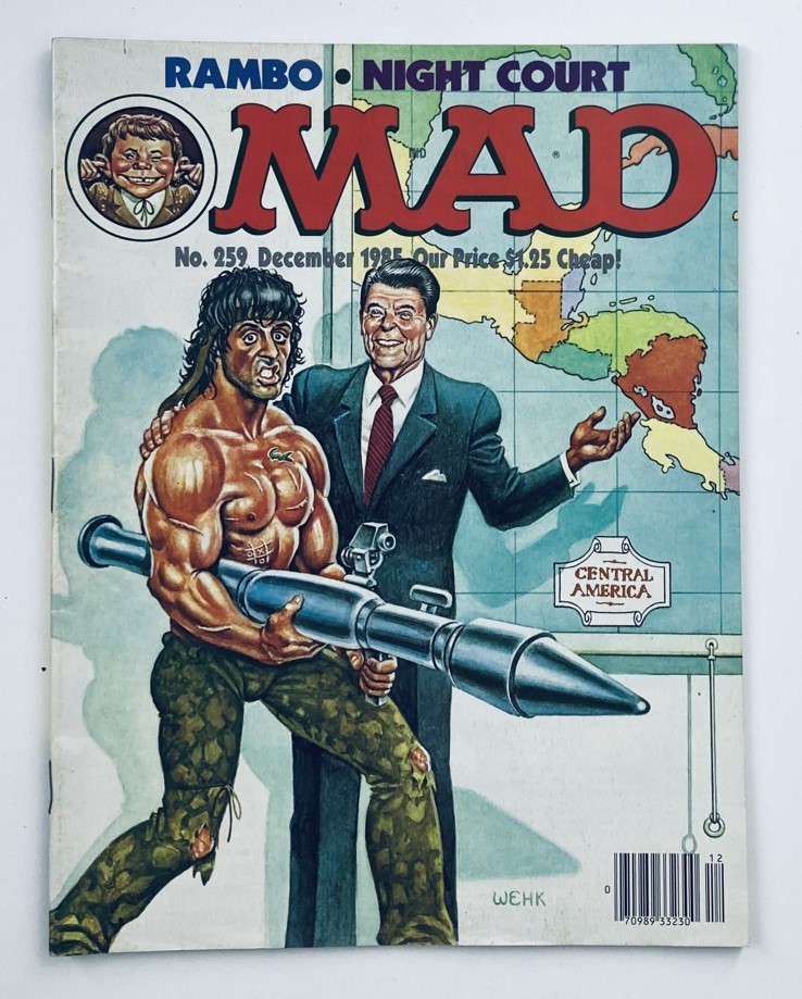 Mad Magazine December 1985 No. 259 Ronald Reagan & Rocky 6.0 FN Fine No ...