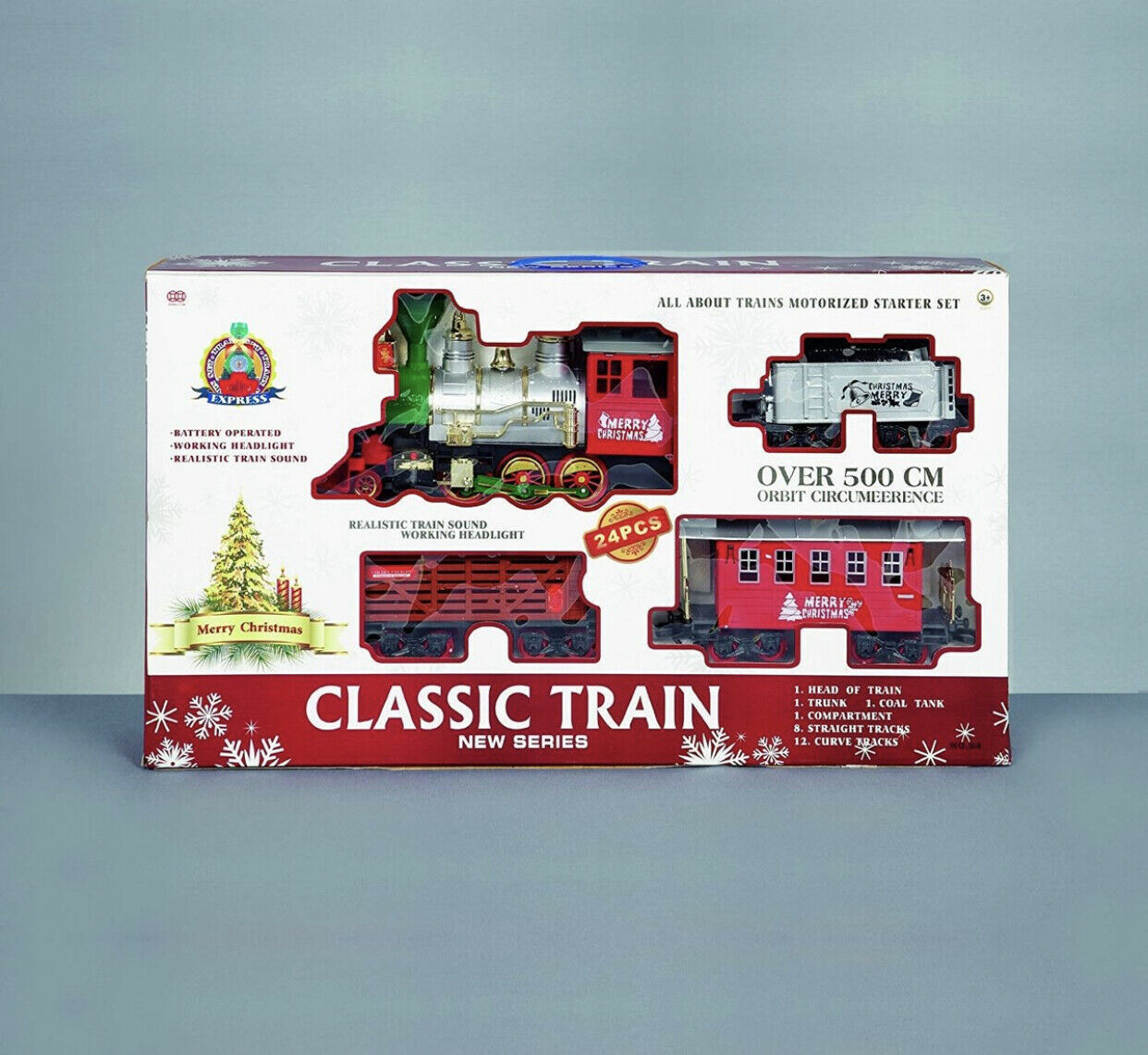 PREMIER NEW SERIES BATTERY-OPERATED CLASSIC TRAIN SET WITH SOUNDS AND ...