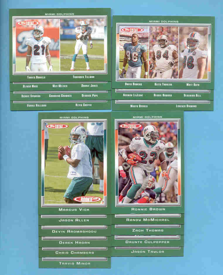 2006 Topps Total Miami Dolphins Football Team Set - Trading Card Sets