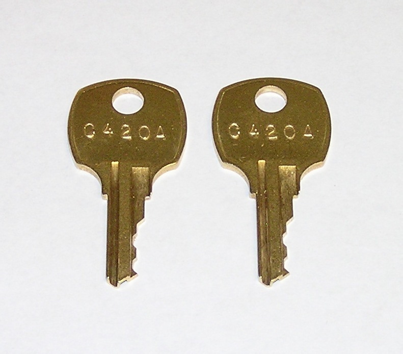2 - C420A Replacement Cabinet Drawer Lock Brass Keys fit CompX National ...