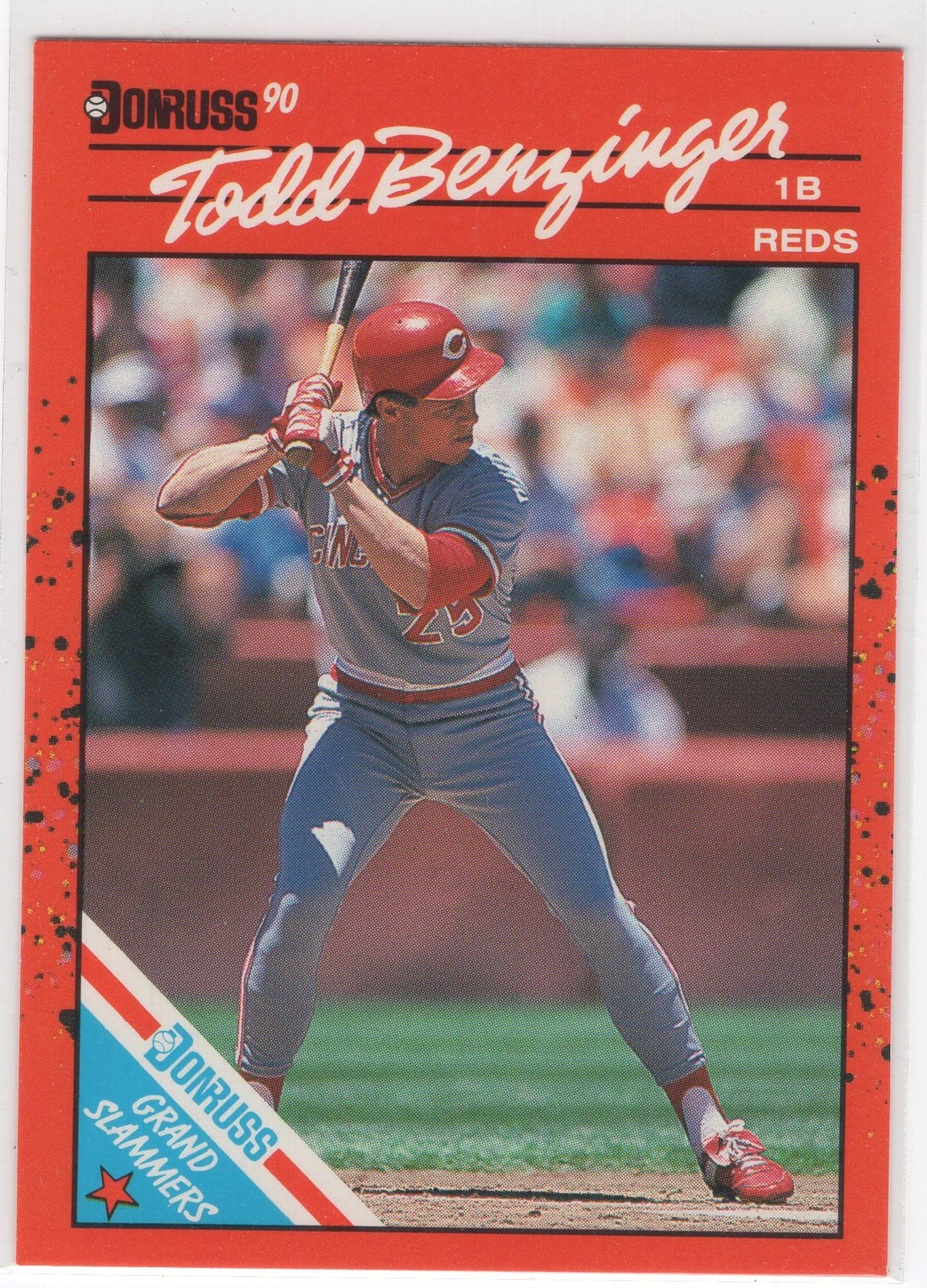Rare 1990 Donruss Baseball card Todd Benzinger Grand Slammers RED star ...