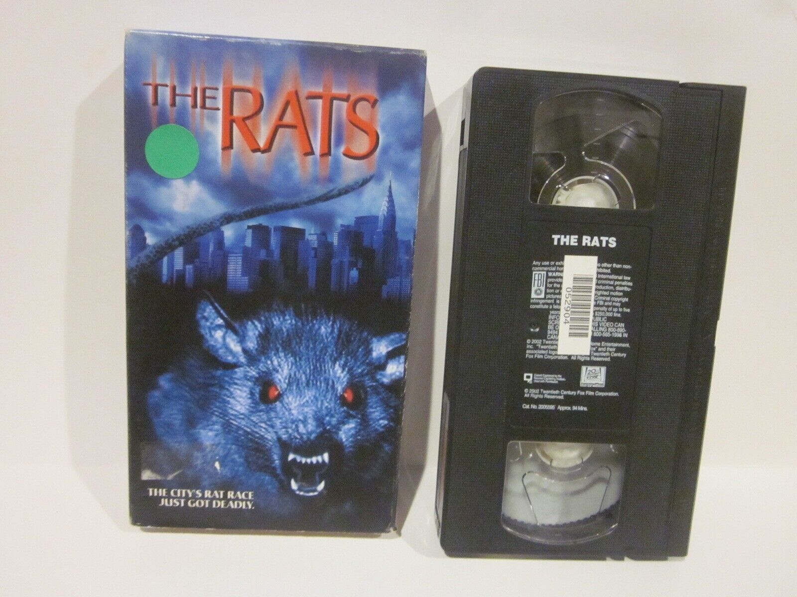 The Rats (Horror VHS) White Tape - Vincent Spano, Madchen Amick - VHS Tapes