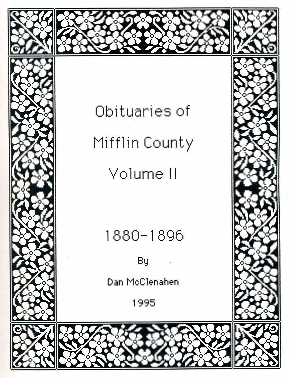 Obituaries of Mifflin County Volume II - Books