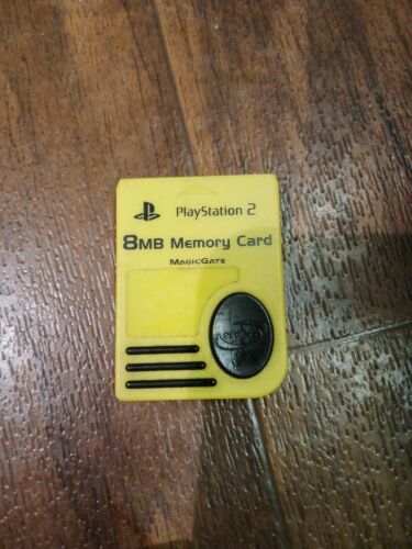 Playstation 2 Memory Card PS2 8MB Yellow Magic Gate Nyko TESTED AND ...