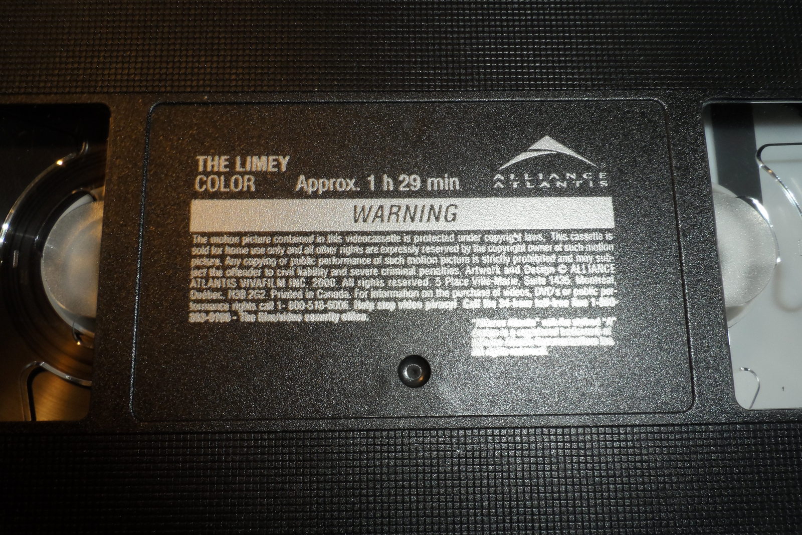 The Limey VHS Movie Peter Fonda Terence Stamp Made In Canada Alliance ...