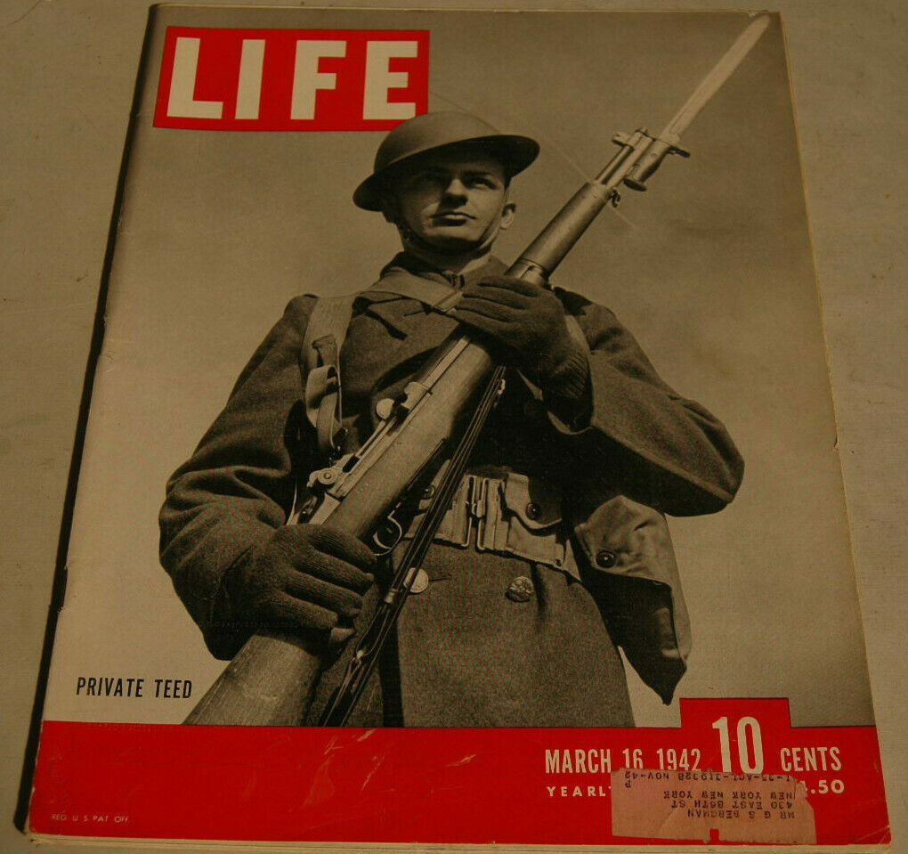 Vintage Life Magazine March 16 1942 Private Teed WWII WW2 Soldier ...