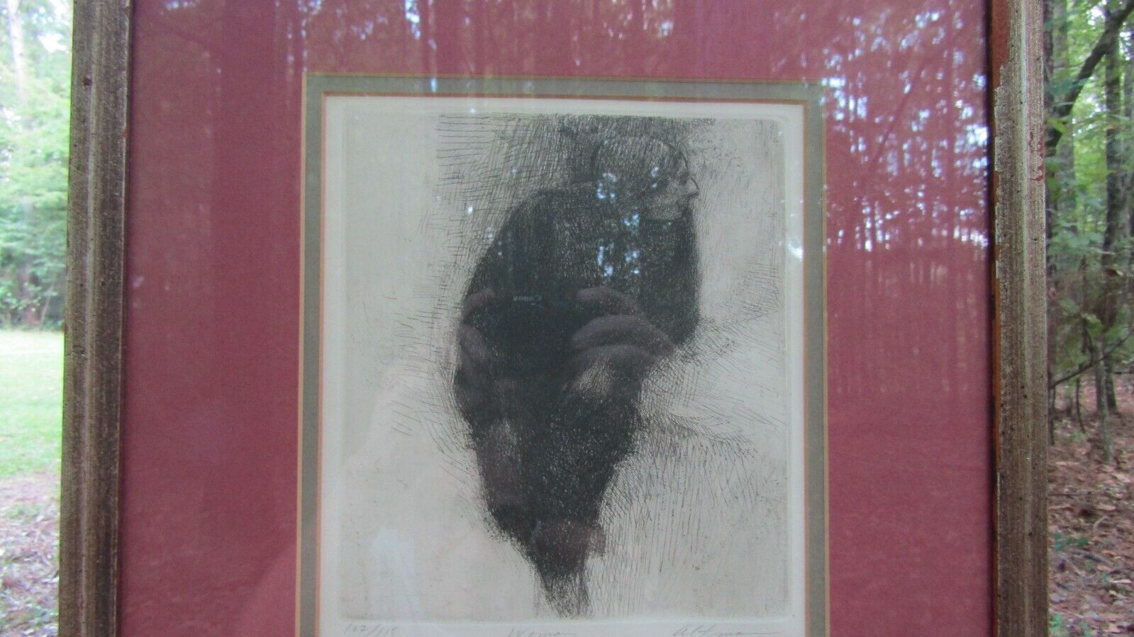 Harold Altman limited edition etching "Woman" 102/115 created 1965 ...