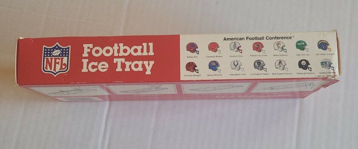 NFL FOOTBALL ICE TRAY w/Box (Makes 8 Football Shaped Ice Cubes ...