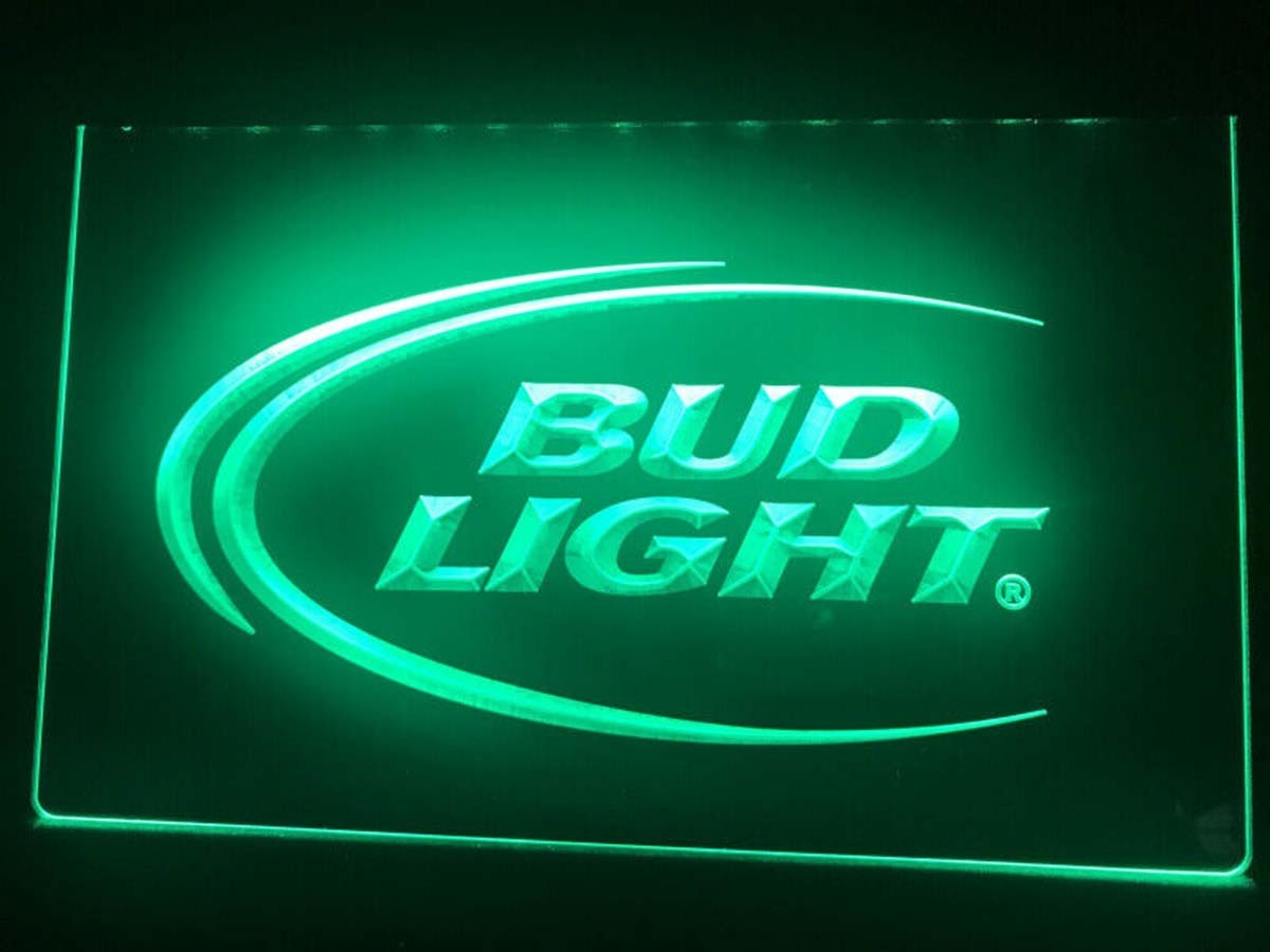 Bud Light Logo Bar Beer 3D Led Neon Sign Hang Signs Wall Home Decor Man ...