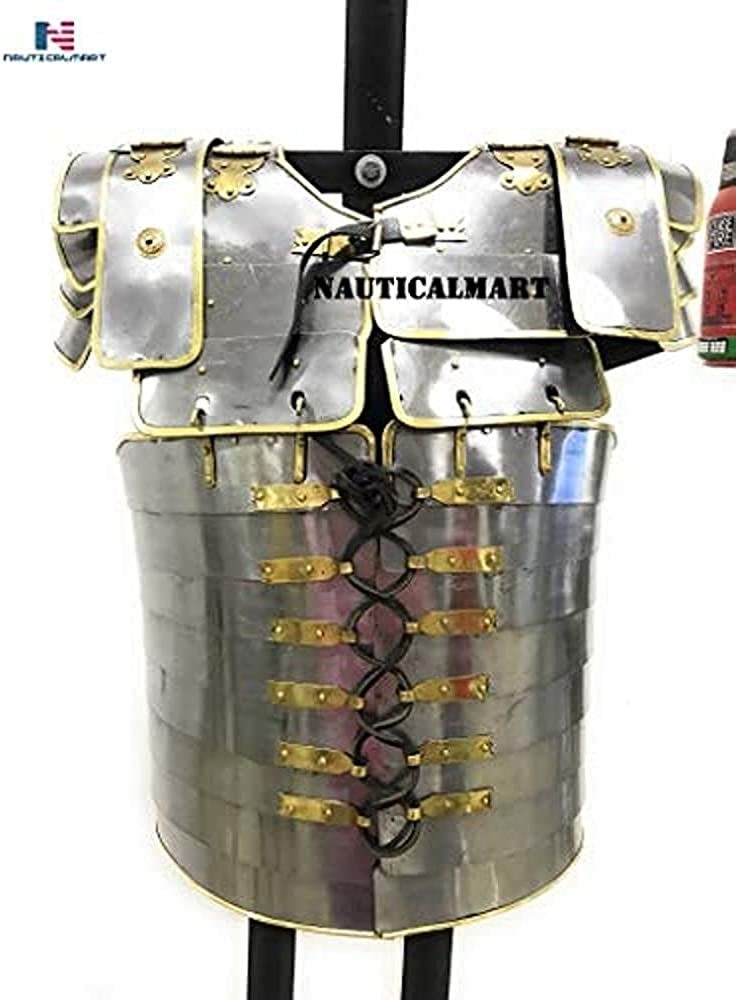 NauticalMart Roman Lorica SEGMENTATA Segment Plate Armor Brass Trimmed ...
