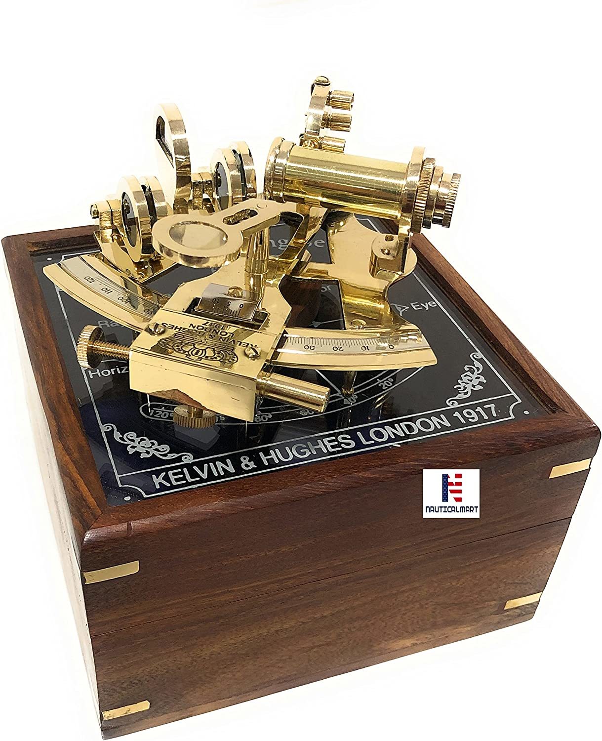 NauticalMart Titanic Memorabilia Brass 5" Sextant-White Star Line-Solid Brass Se - Sextants