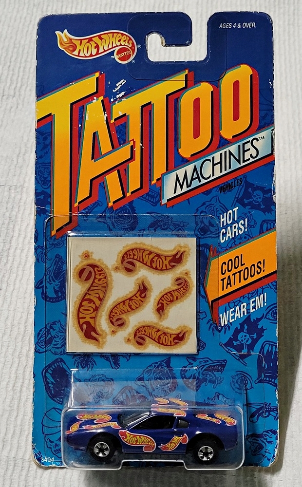 Hot Wheels Tattoo Machines Diecast Car with Tattoo Stickers 1992 ...