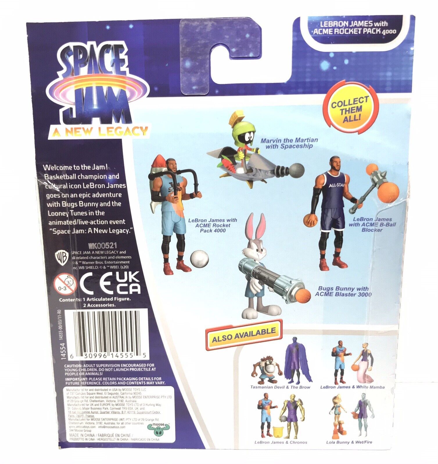 2021 SPACE JAM A NEW LEGACY 5" Lebron James With Acme Rocket Pack 4000 ...