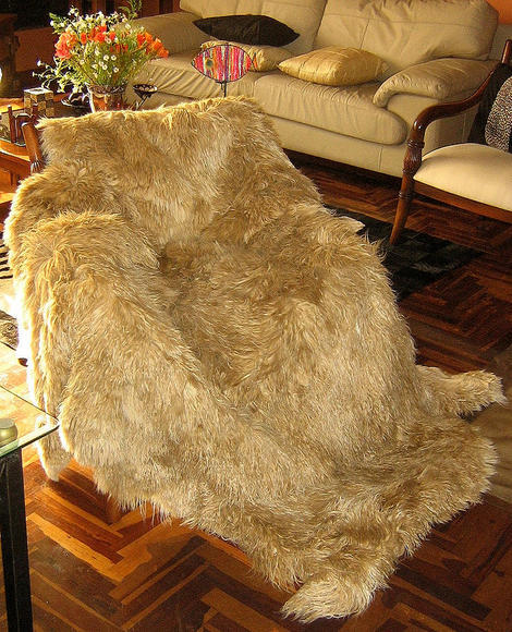 Fur bedspread,Suri Alpaca Fur,pelt Planket,King size - Quilts ...