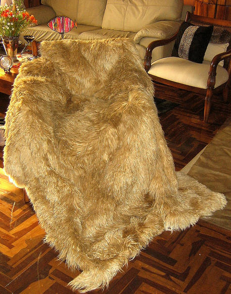 Fur bedspread,Suri Alpaca Fur,pelt Planket,King size - Quilts ...