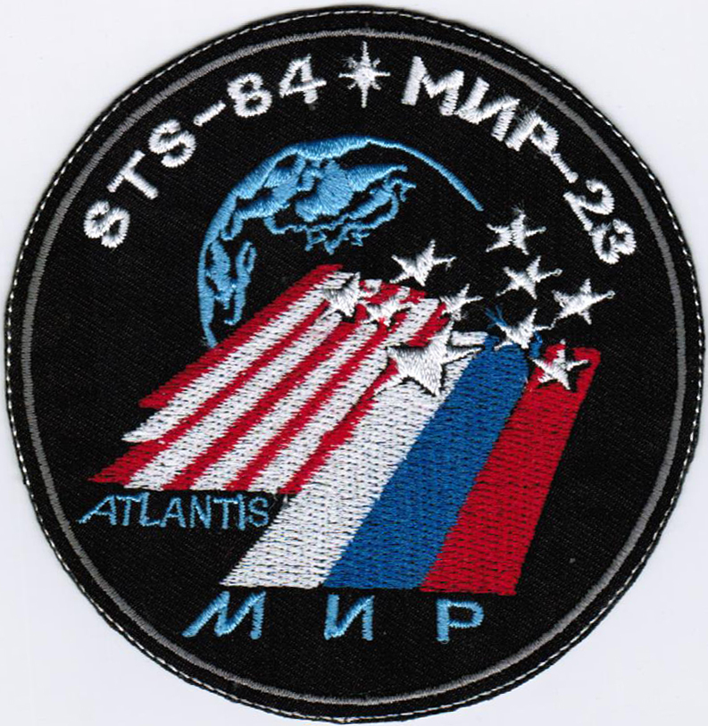 Human Space Flights STS-84 Atlantis (19) USA MIR-23 Badge Embroidered Patch - Embellishments ...