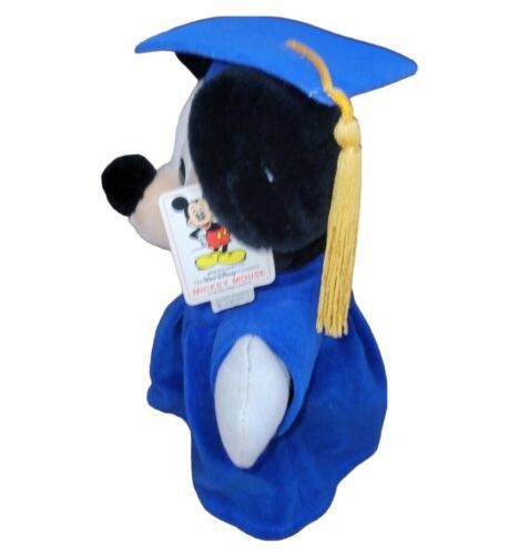 VTG Disney Mickey Mouse Graduation Cap Gown Standing Plush Doll & Price ...
