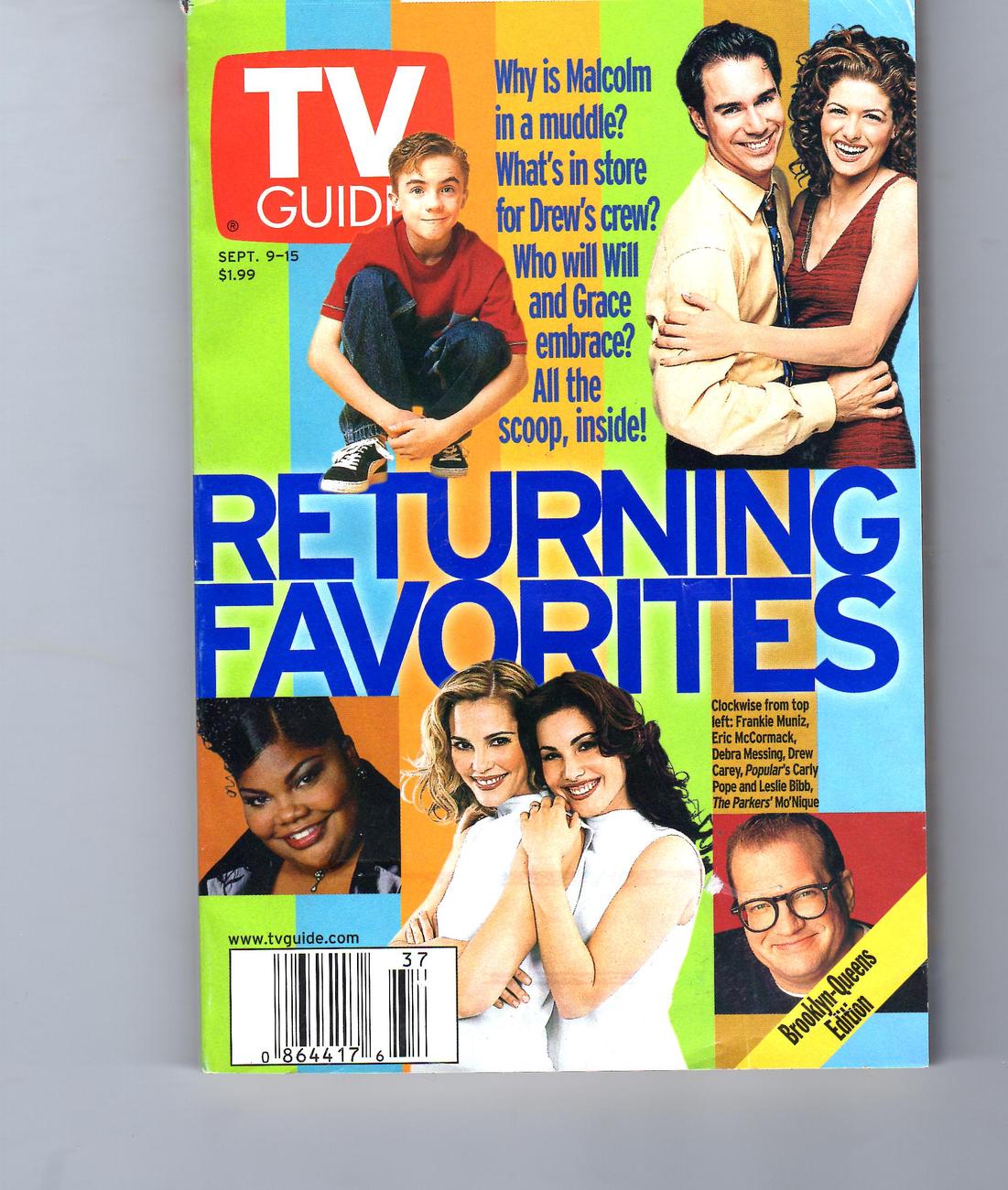 TV Guide Sept. 9-15, 2000 - Volume 48, No. 37, Issue #2476 Returning ...
