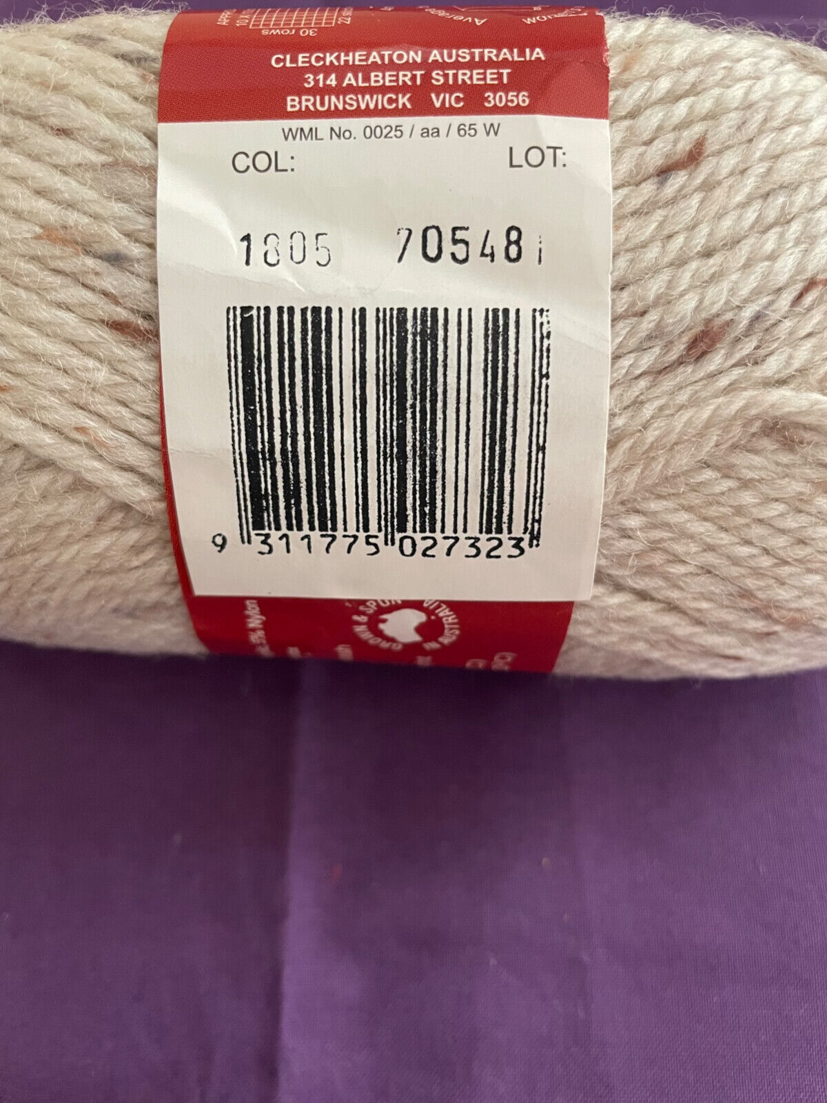 Cleckheaton Country Naturals 8 Ply DK weight Wool blend yarn color 1805 ...