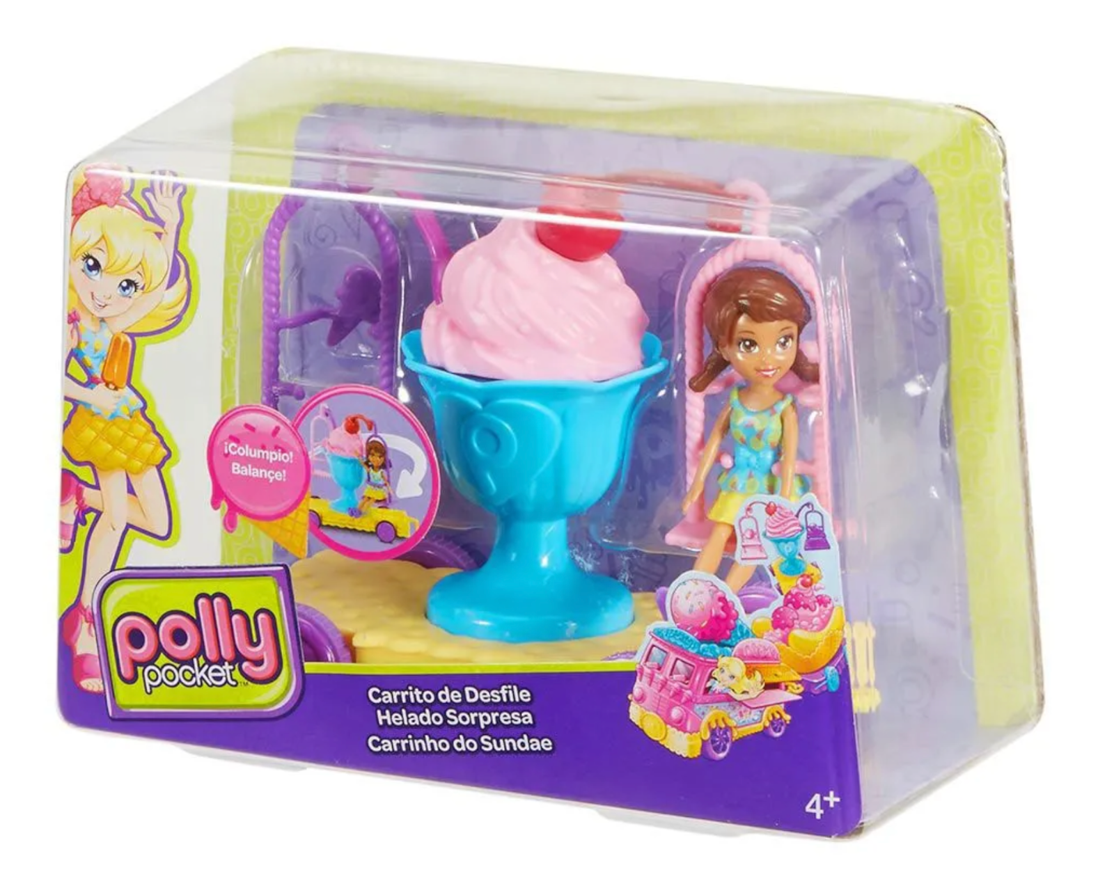 Polly Pocket Ice Cream Parade Surprise Cart with Shani - Dolls & Doll ...