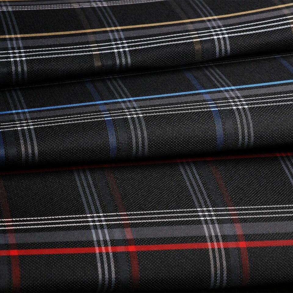 Black Plaid Interior Seat Cover Cloth Upholstery Fabric for Mk7 Vw Golf ...