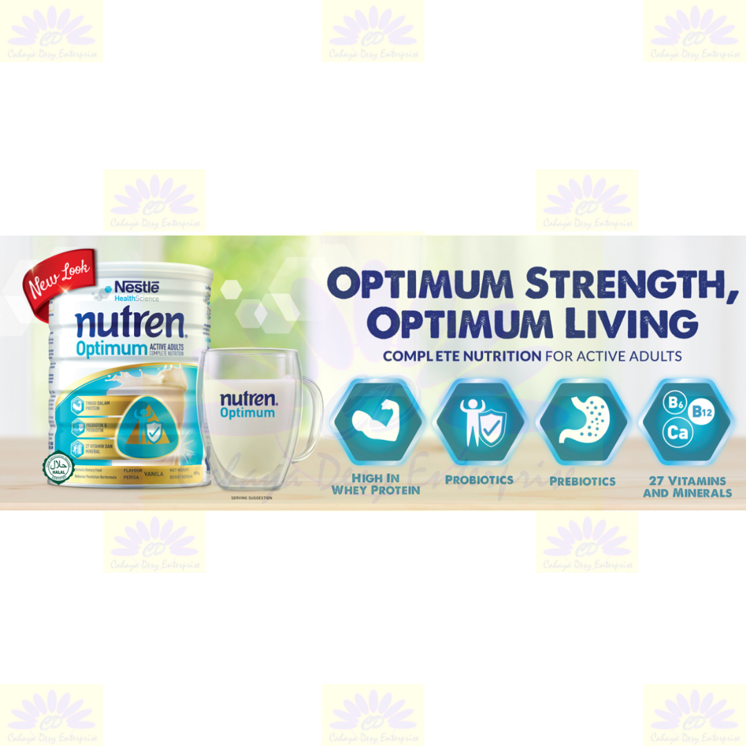 1 X Nestle Nutren Optimum Complete Nutrition Milk Vanilla Flavor 800g - EXPRESS - Energy Bars ...