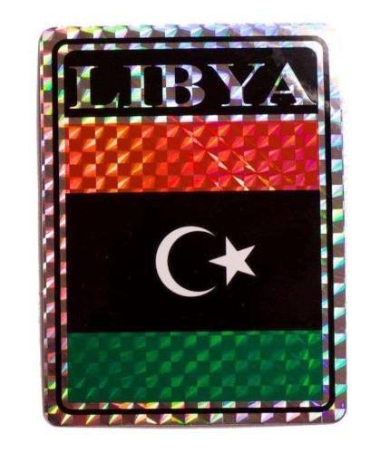 K's Novelties Libya Country Flag Reflective Decal Bumper Sticker ...