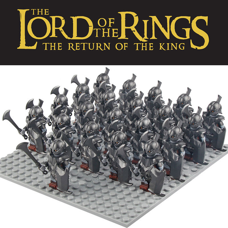 LOTR Mount Gundabad Orcs Heavy Swords Infantry Army Set D 21 Minifigures - Building Toys & Blocks