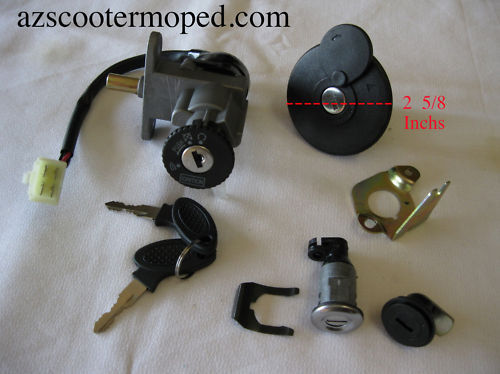 Scooter Moped Ignition Switch Key Set 50 125 150cc Keeway Roketa Diamo ...