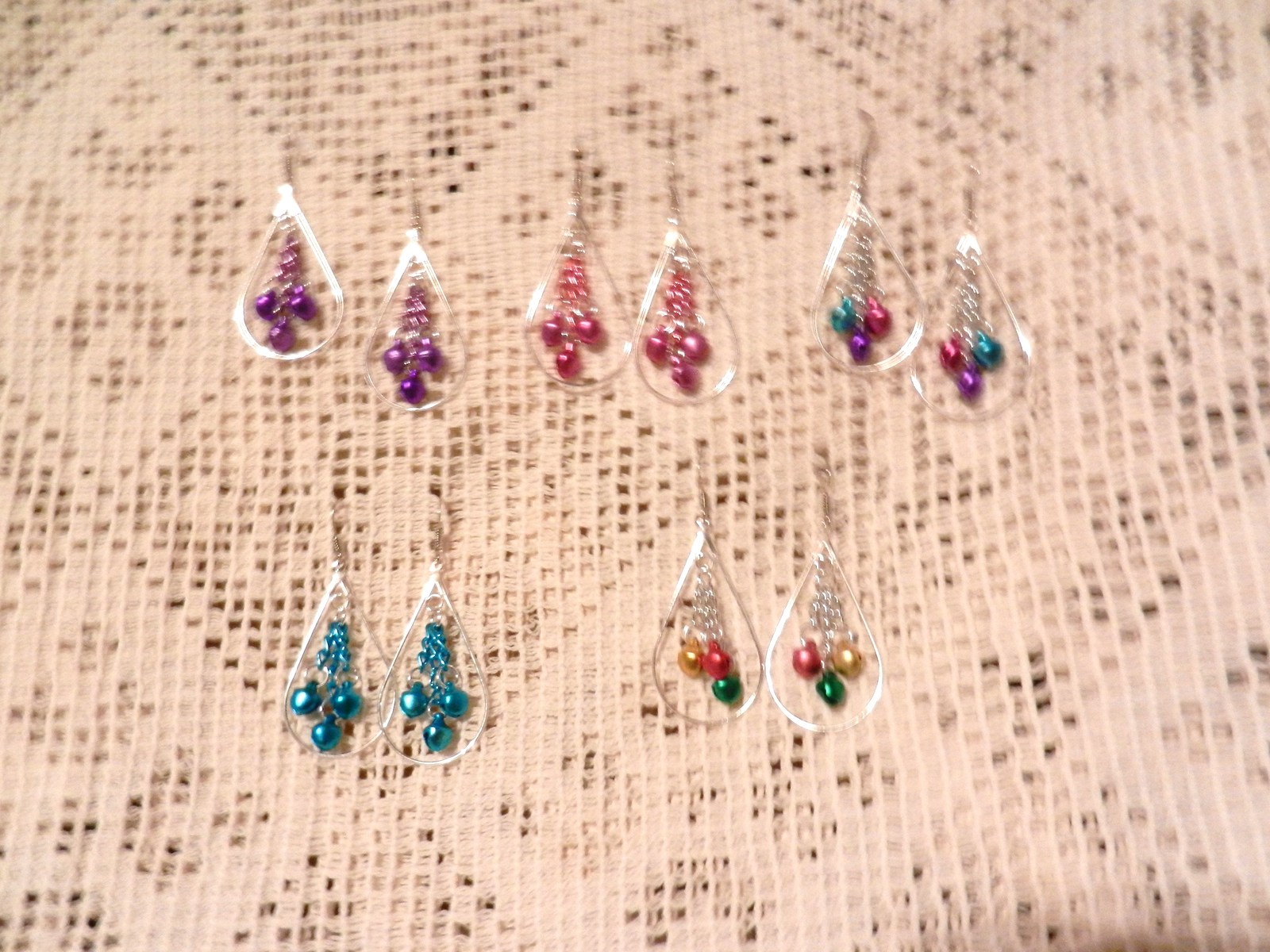 NeW Hippie Gypsy Teardrop Bells Chain Hook Earrings Many Colors to ...