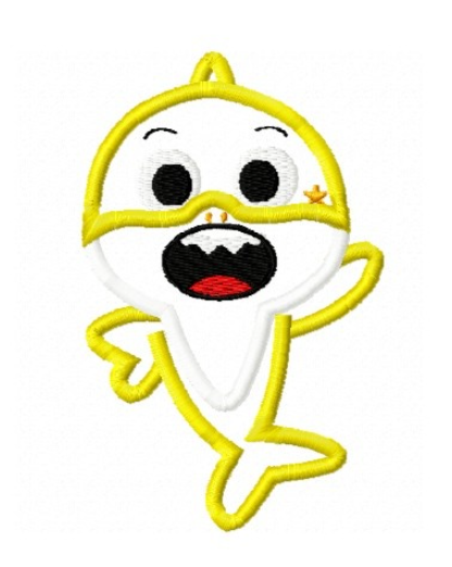 Baby Shark APPLIQUE INSTANT DOWNLOAD - Digital Art