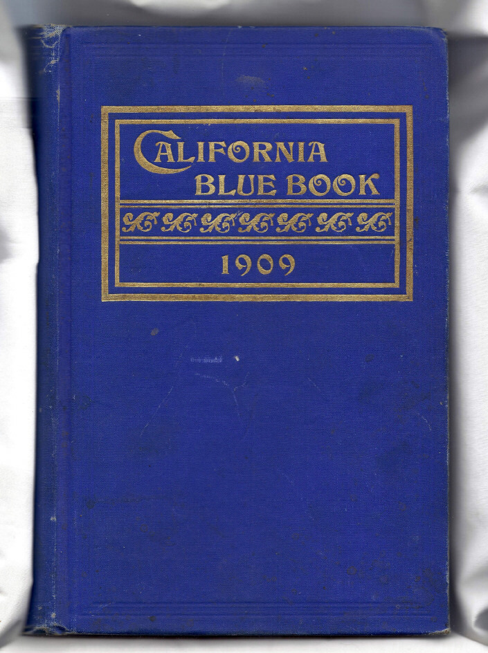 Book 1909 California Blue Book American History Hardcover llustrated ...