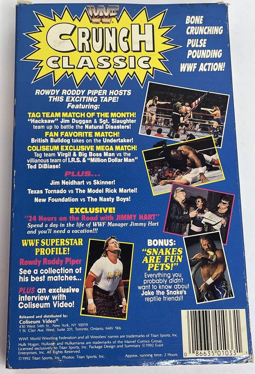 wwf CRUNCH CLASSICS BRAND vhs COLISEUM VIDEO wrestling - VHS Tapes