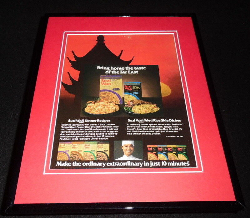 1987 Suzi Wan Fried Rice Sides Framed 11x14 ORIGINAL Vintage ...
