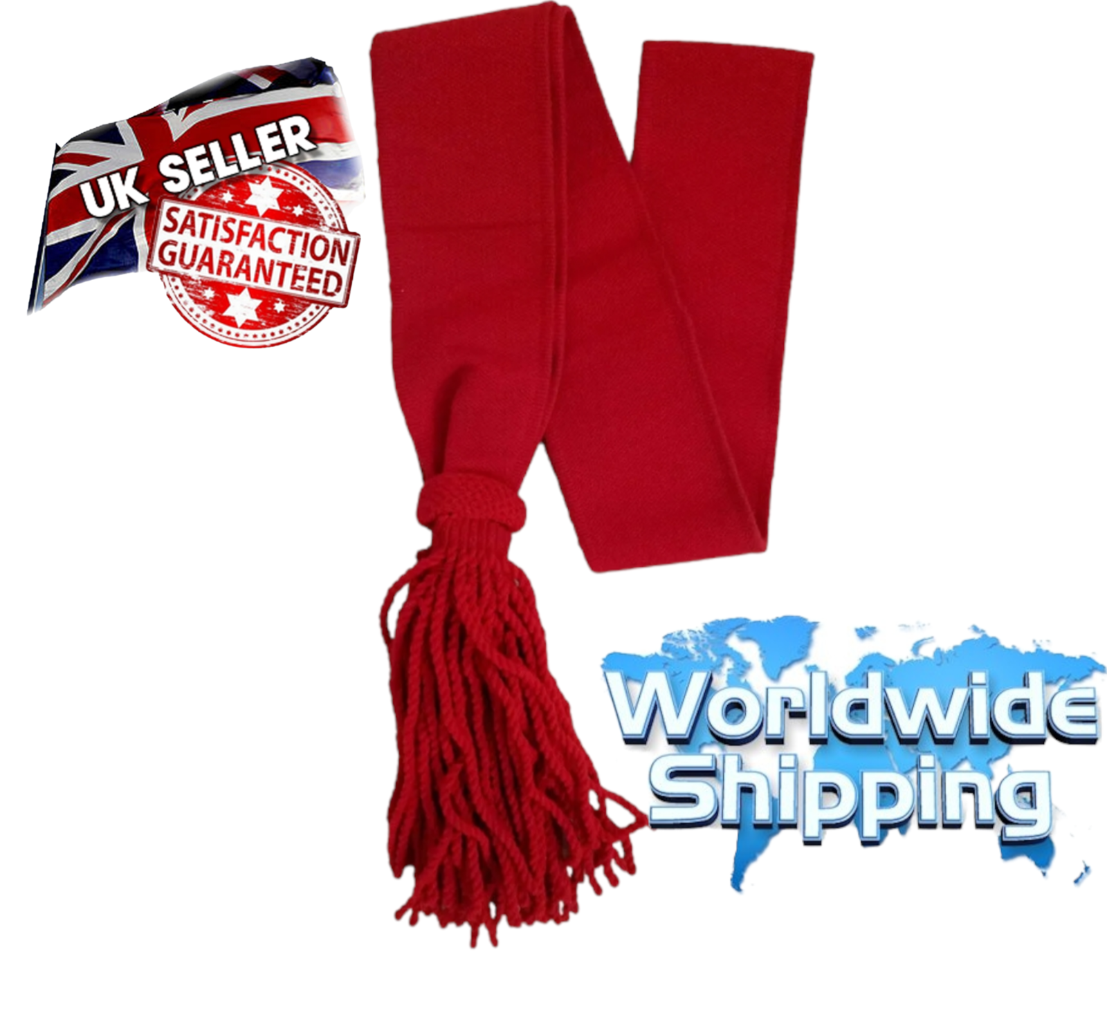 Army Sash Wool Sergeants Sgts Red Sash, Shoulder Red Acrylic Guard "36 ...