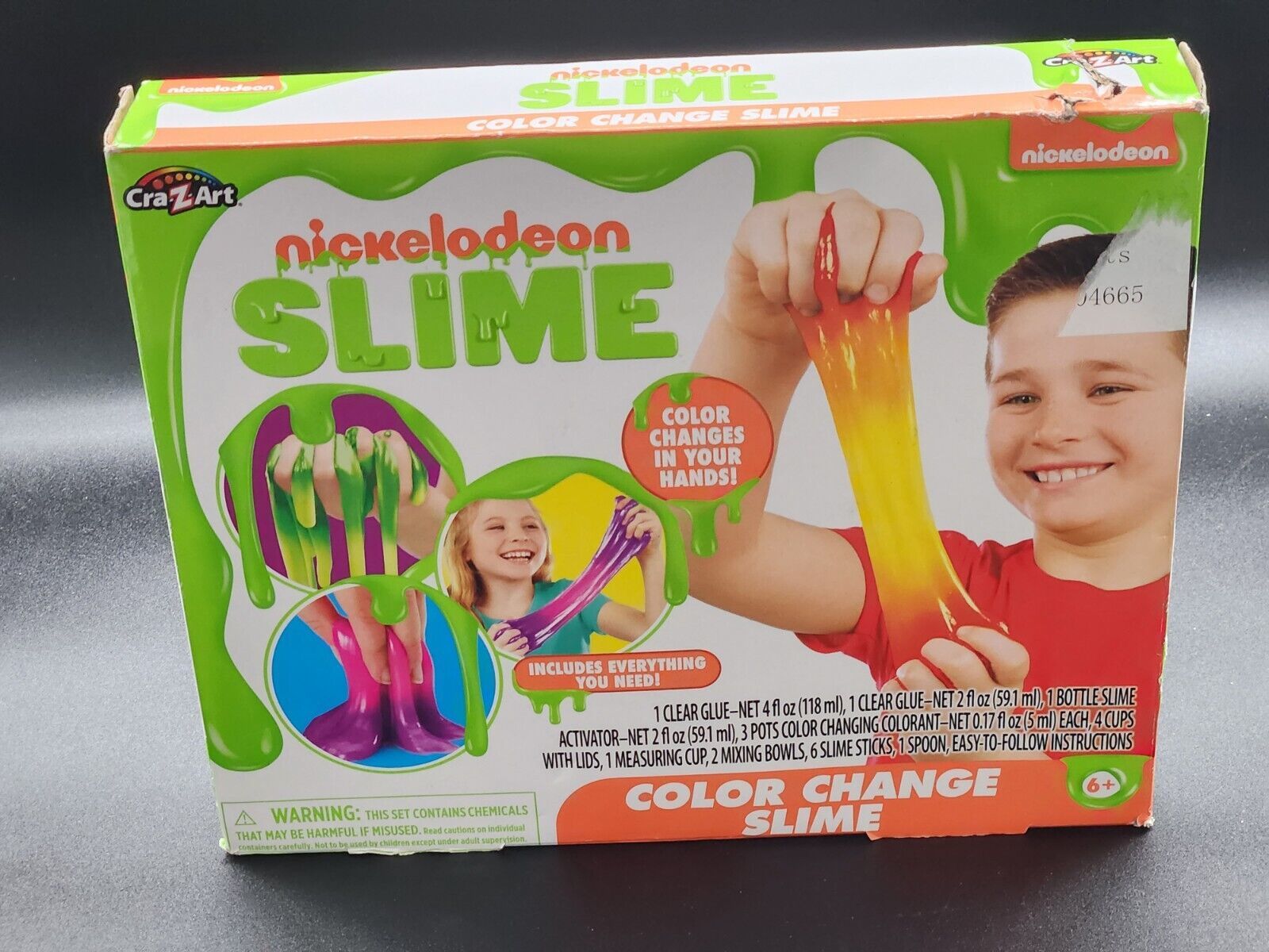 Nickelodeon Color Change Slime Cra-Z-Art Mix And Make Colors 6+ Age ...