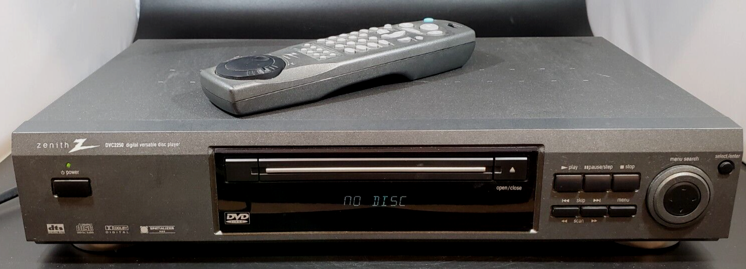 Zenith DVC 2250 DVD Digital Versatile Disc Player with Remote (Works ...
