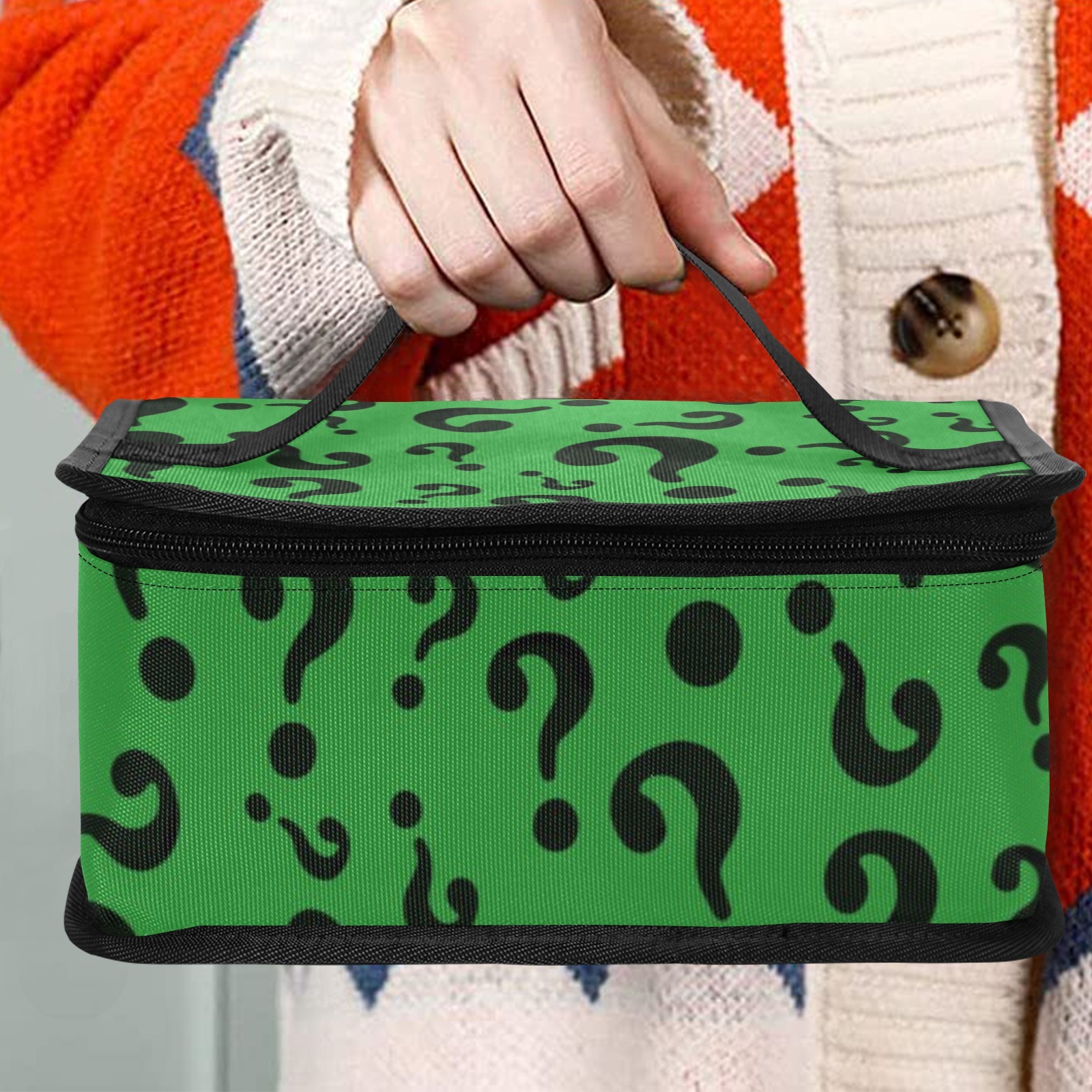 Riddler Riddle Green Questions Insulated Lunch Bag - Lunchboxes & Bags