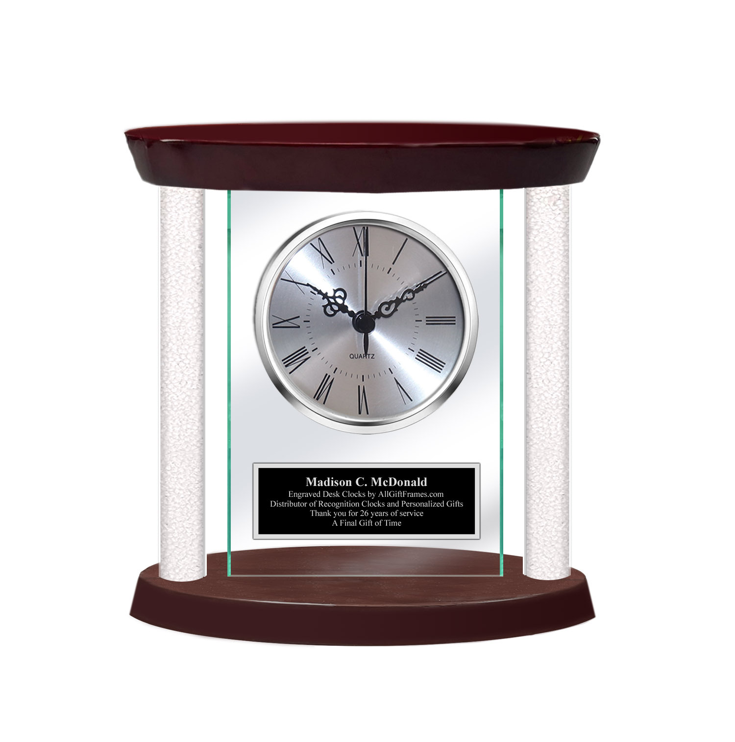 Personalized Clock Diamond Engrave Gift Appreciation Award Unique ...